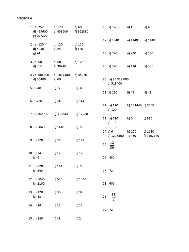 Math Problem Solutions | PDF