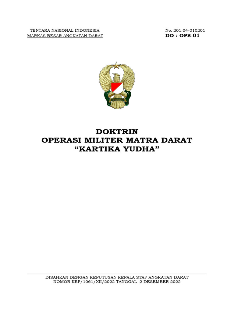 Dok Opsmil Matra Darat | PDF