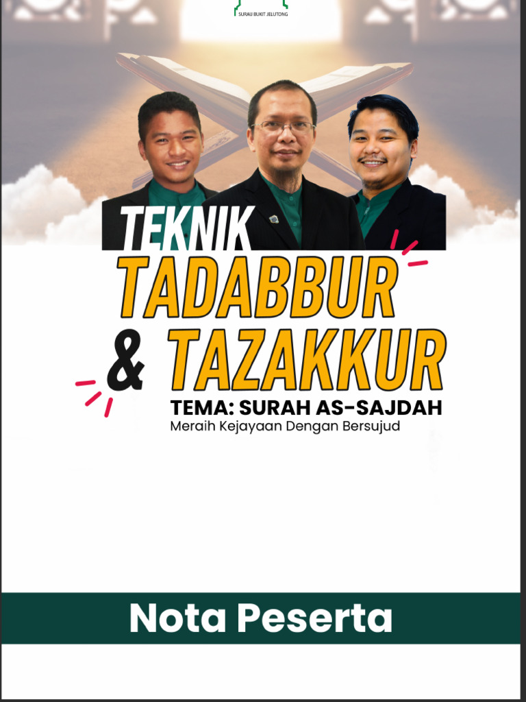 Nota Teknik Tadabbur Tazakkur As Sajdah | PDF