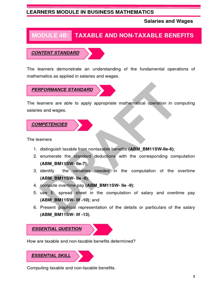 BUSINESS MATH MODULE 4B For MANDAUE CITY DIVISION | PDF | Overtime ...