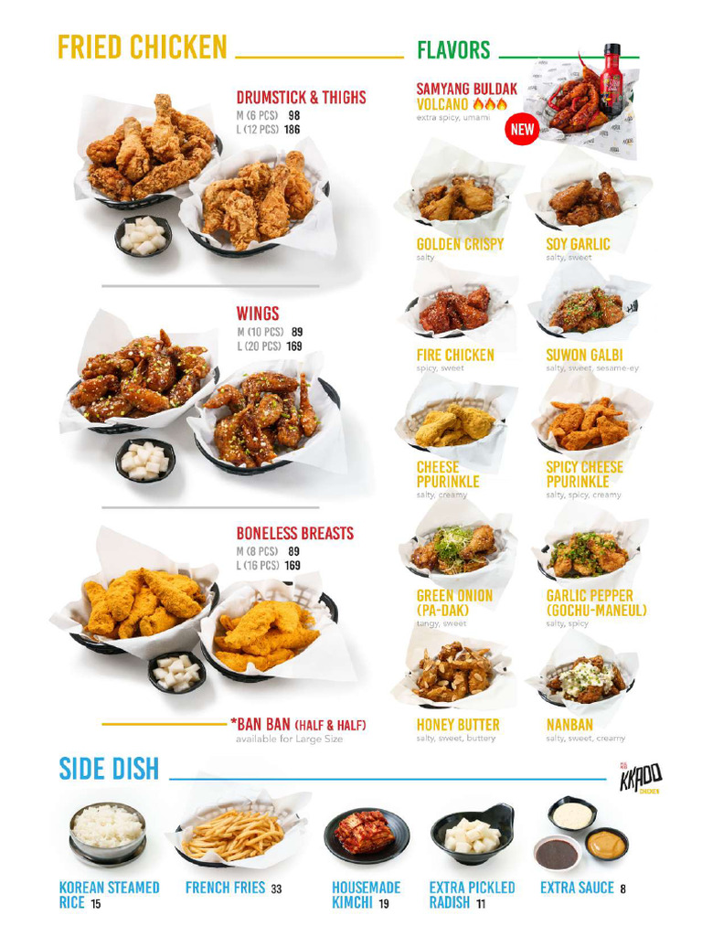 041lPSuRQSAN7iOVxrLJ - MENU KKADO CHICKEN | PDF