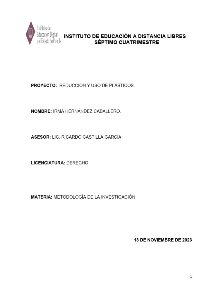 Proyecto Septimo Cuatro | PDF | El plastico | Residuos