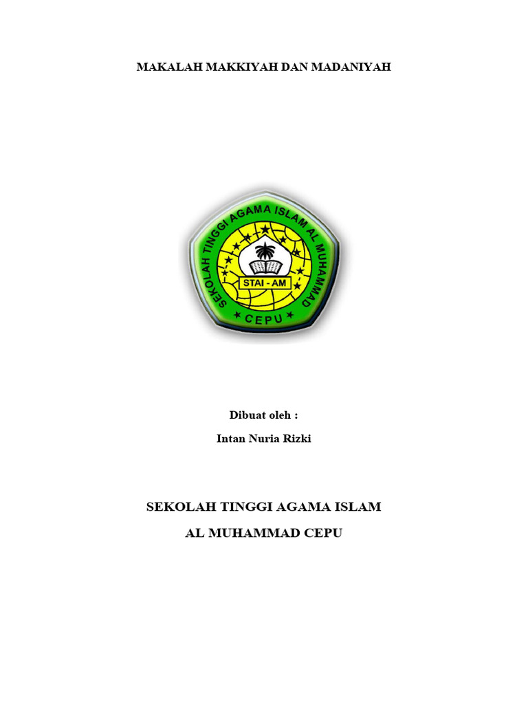 Makkiyah dan Madaniyah dalam Al-Qur'an | PDF