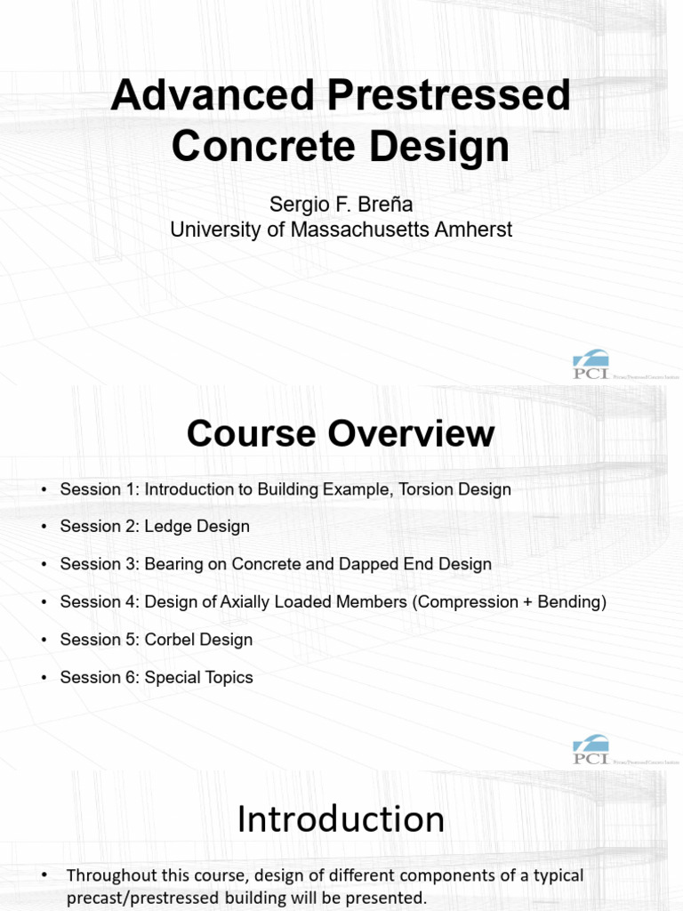 Advanced Prestressed - Module 1 Handout | PDF | Civil Engineering | Physical Sciences