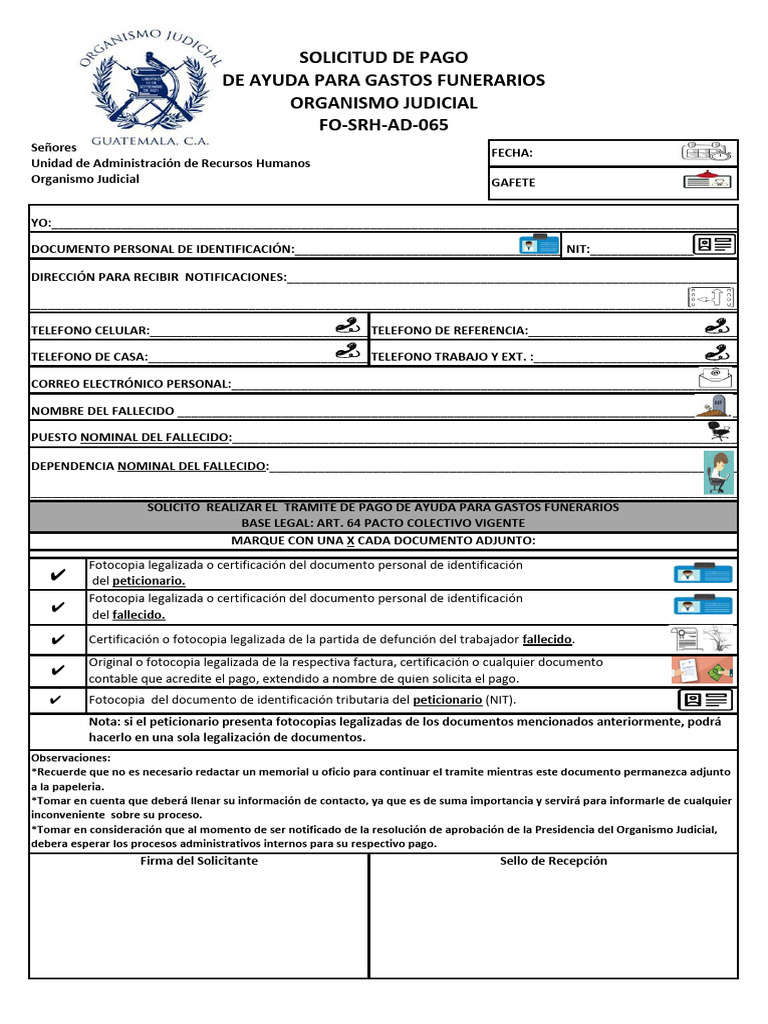 Solicitud de Ayuda para Gastos Funerarios | PDF | Finanzas y dinero