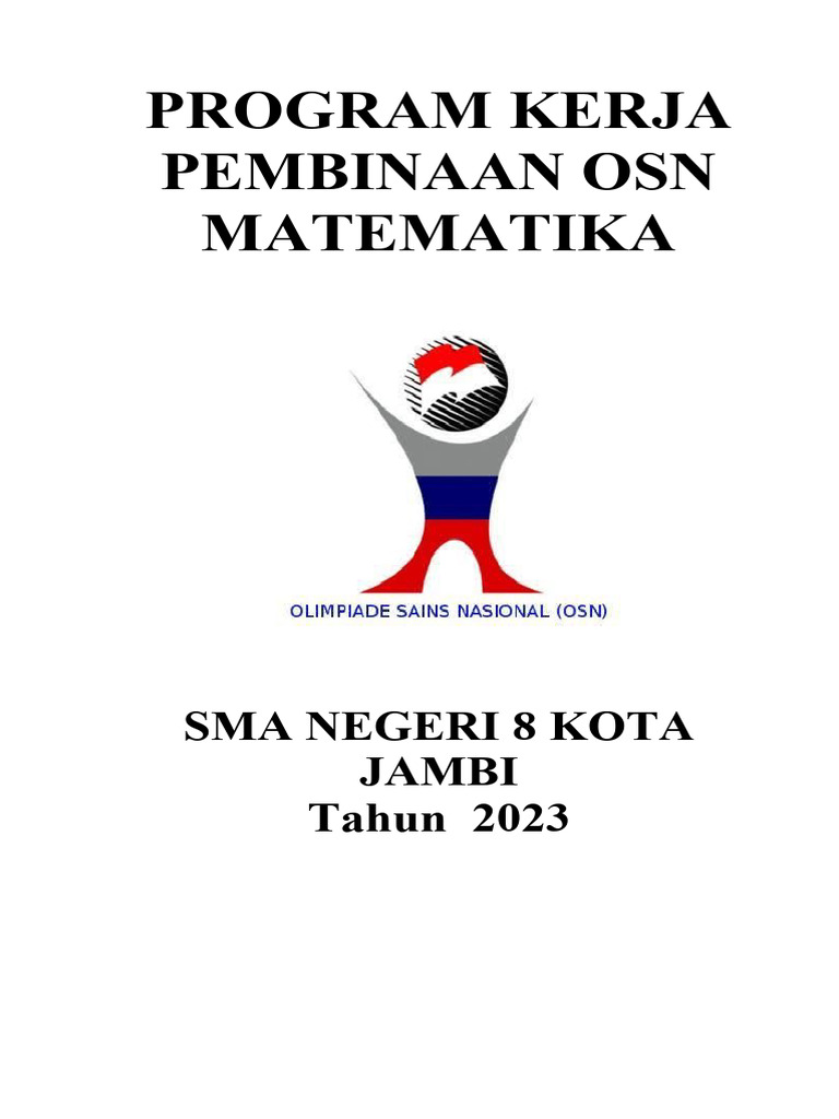 Program Kerja Pembina Eks Olim - Matematika | PDF