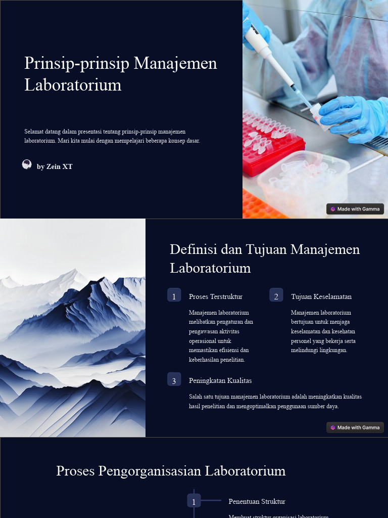 Prinsip Prinsip Manajemen Laboratorium | PDF