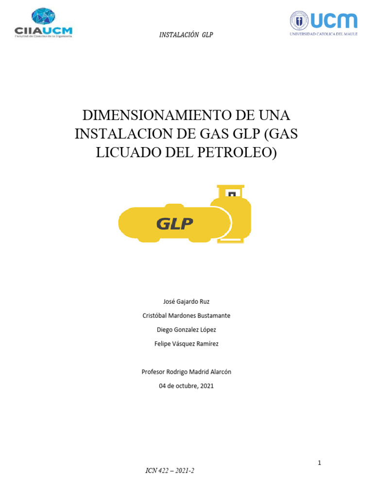 Dimensionamiento de Una Instalacion de Gas GLP | Descargar gratis PDF | Tubería (transporte de ...