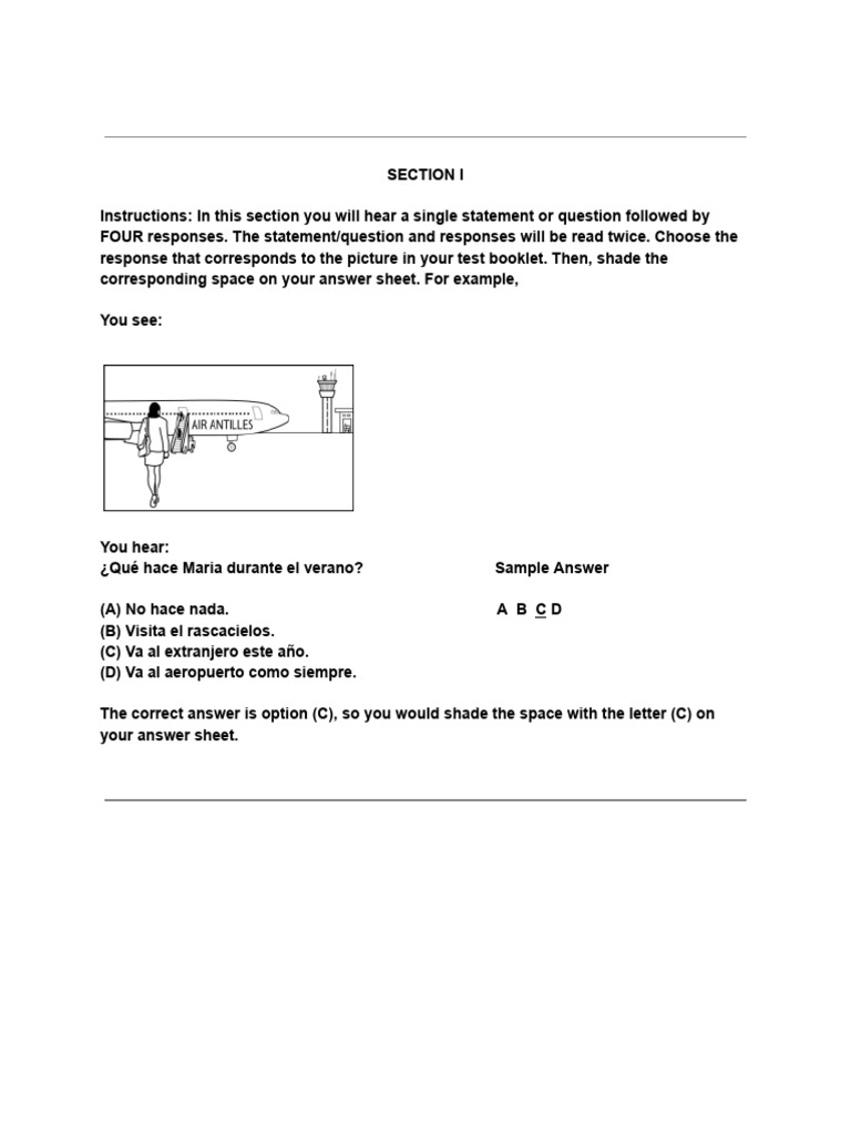 CCSLC Spanish Mock Exam | PDF