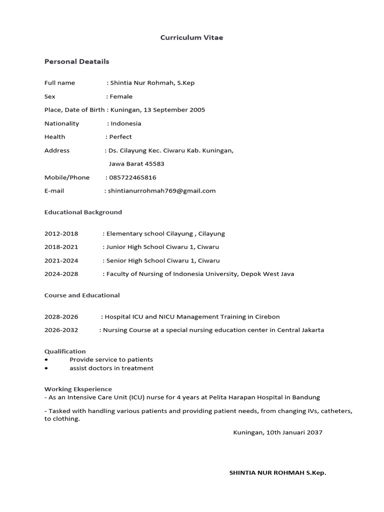 Curriculum Vitae-WPS Office | PDF