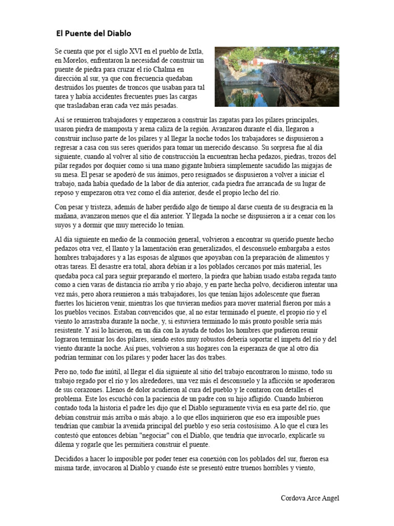 La leyenda del Puente del Diablo | PDF | Puente