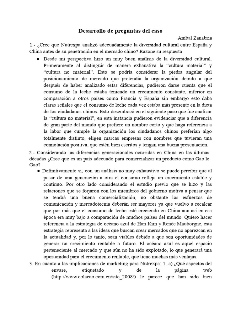 Estrategias de Nutrexpa en China y España | PDF | Marketing | China