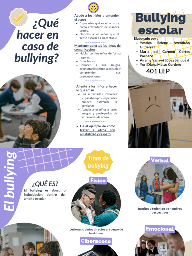 Folleto Informativo Bullying | PDF | Agresión | Psicología Social