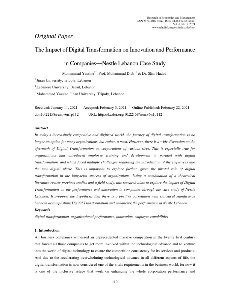 The Impact of Digital Transformation On Innovation | PDF | Likert Scale ...
