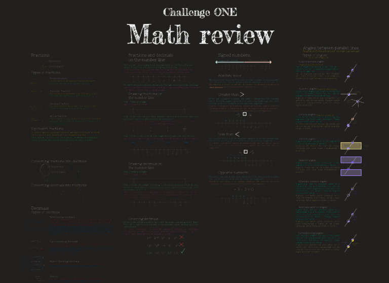 Math Review - Challenge 1 | PDF
