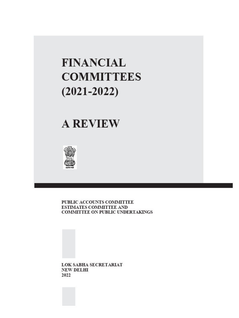 Financial Committee Review 2021-22 English | PDF | Government Of India ...
