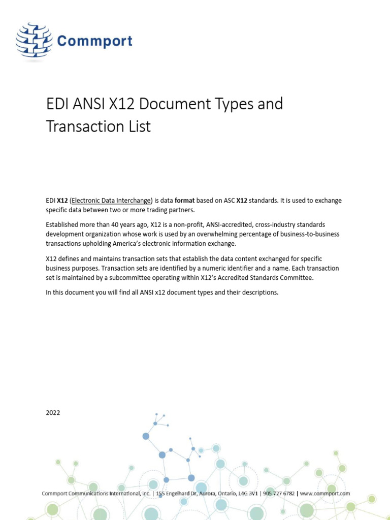 EDI Document Types | PDF | Electronic Data Interchange | Cargo