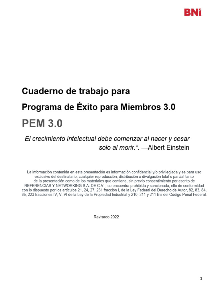 Cuaderno de Trabajo PEM 3.0 - ABRIL 2022 | PDF | Business