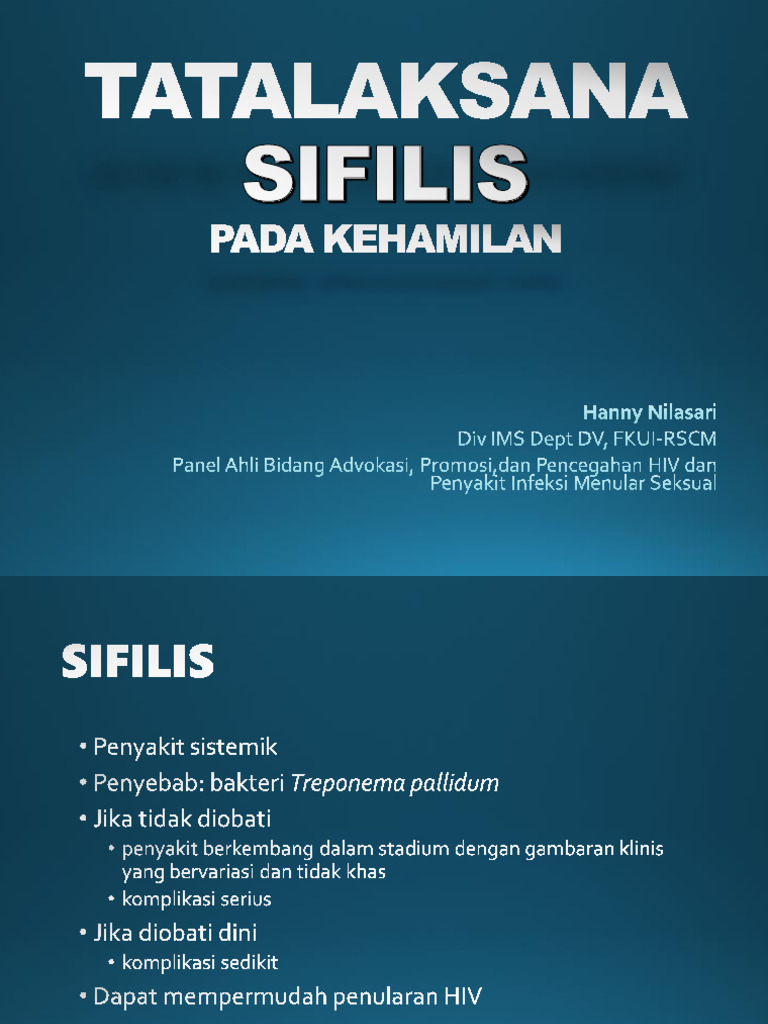 Tatalaksana Sifilis pada Ibu Hamil | PDF | Kesehatan Holistik