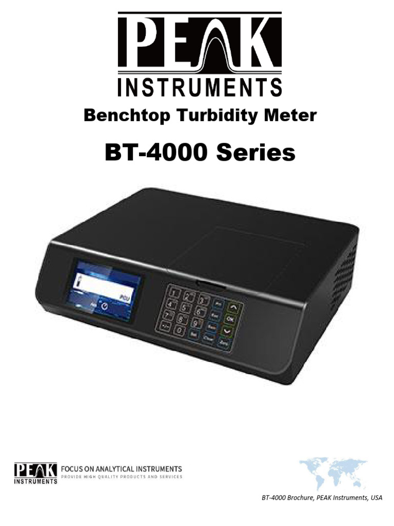 BT-4000 Benchtop Turbidity Meter Guide | PDF