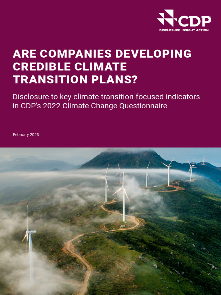 CDP Credible Climate Transition Plans 1696512641 | PDF | Economies