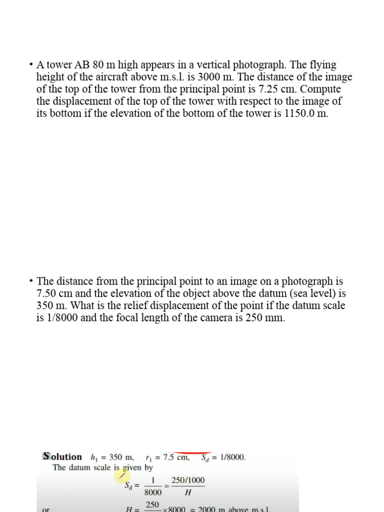 Relief Displacement in Aerial Photography | PDF