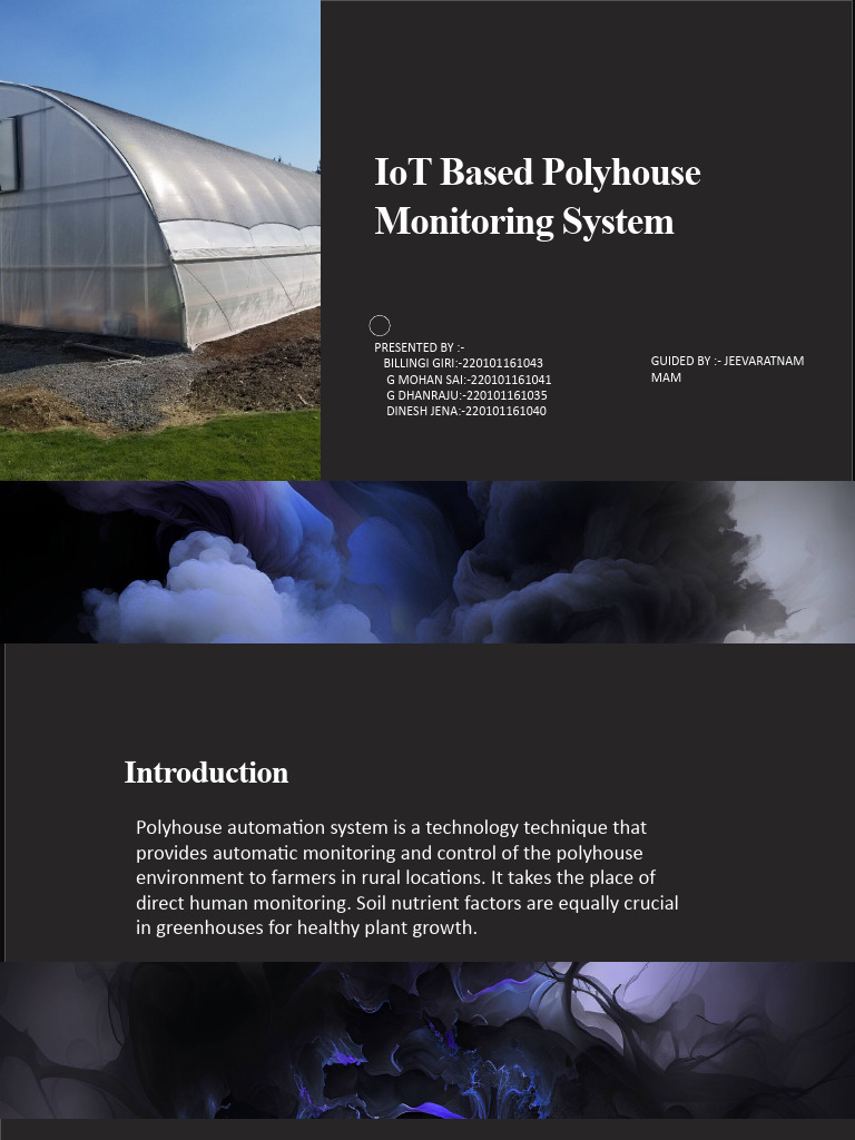 IoT Polyhouse Monitoring System Guide | PDF | Internet Of Things ...