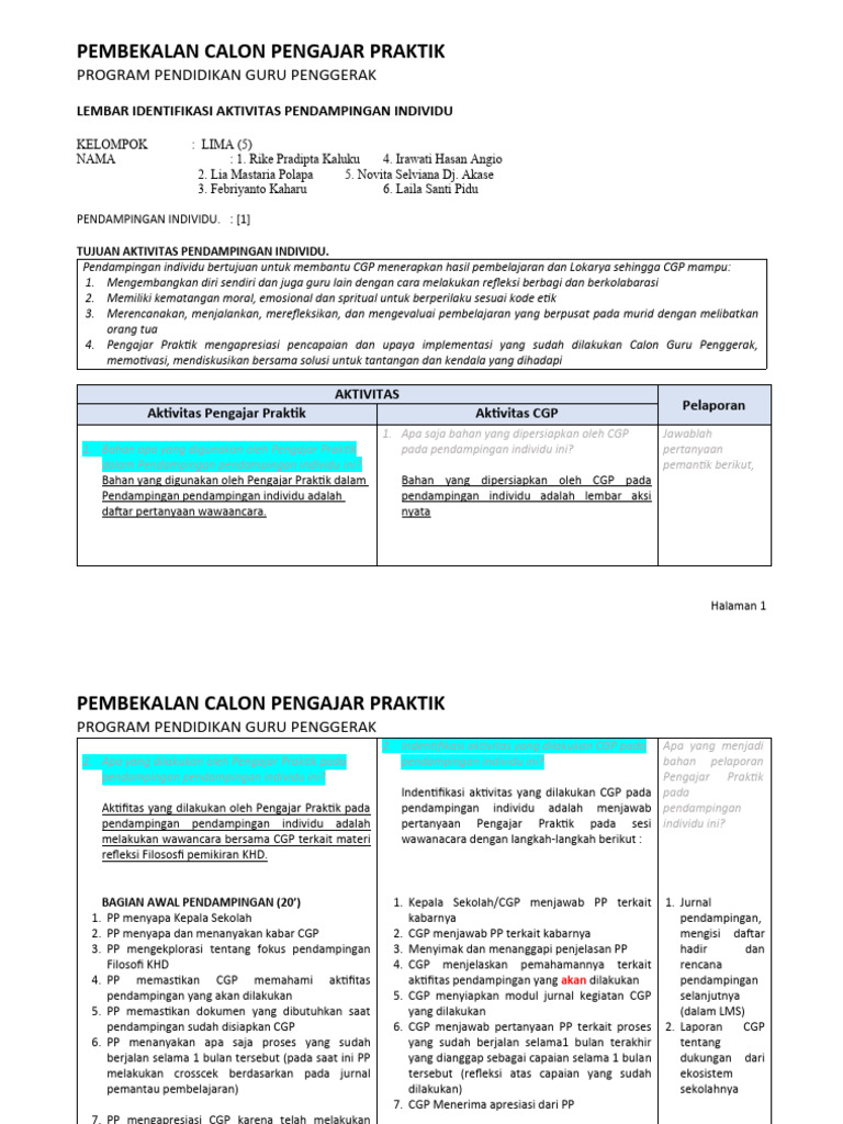 LA-PI 1 - Kelompok 5 | PDF | Karier & Perkembangan