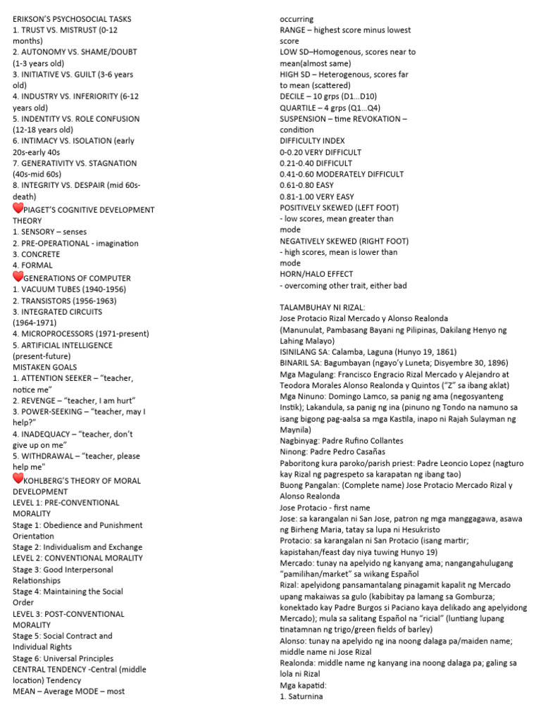 Erikson | PDF | Cognitive Science | Psychology