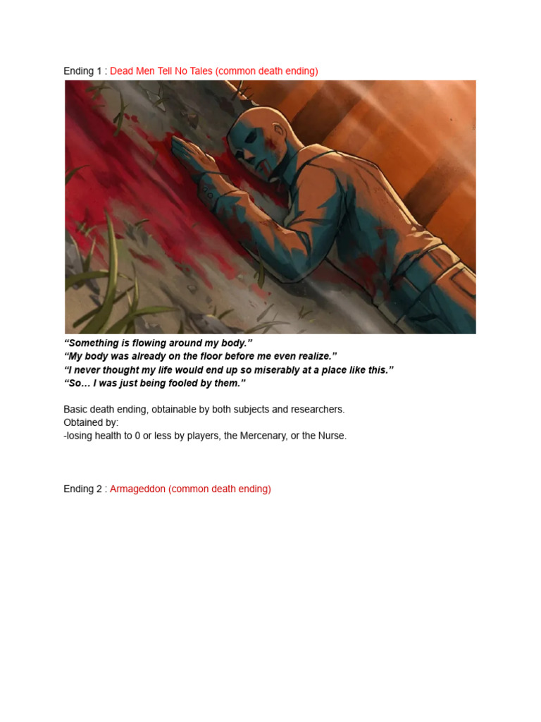 IOB Event Guide - Endings-1 | PDF | Philosophy | Young Adult