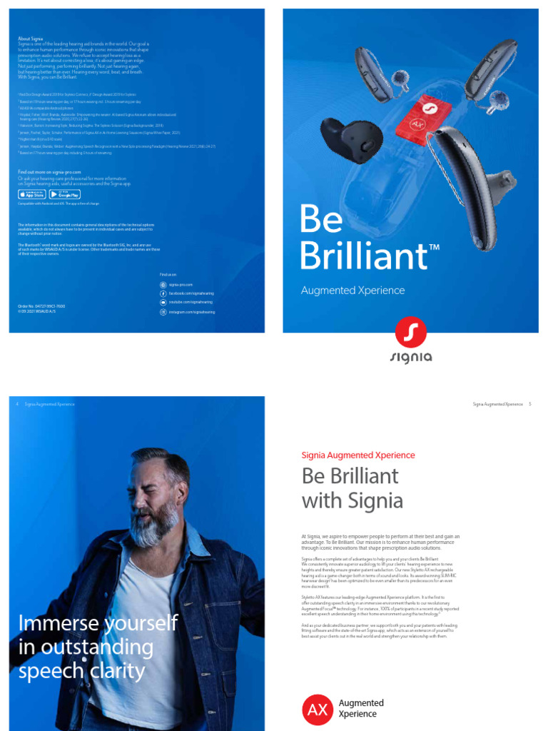 Signia AX Platform Brochure - 2021 02 | PDF | Hearing Aid | Sound