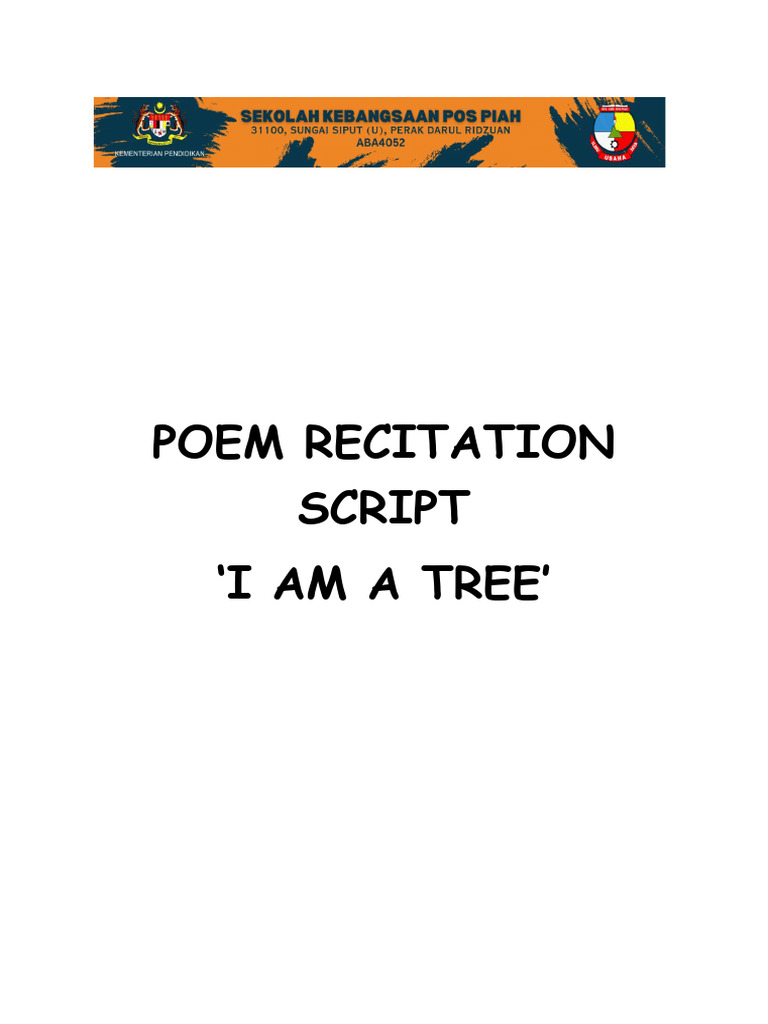 POEM I Am A Tree | PDF