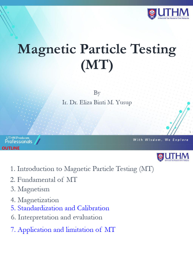 MT 1 | PDF | Nondestructive Testing | Magnetic Field