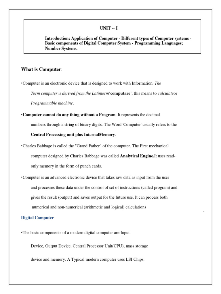 Unit 1&2 - DCF | PDF | Computer Data Storage | Teaching Mathematics