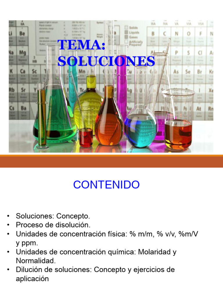 Soluciones | PDF | Concentración | Solvente