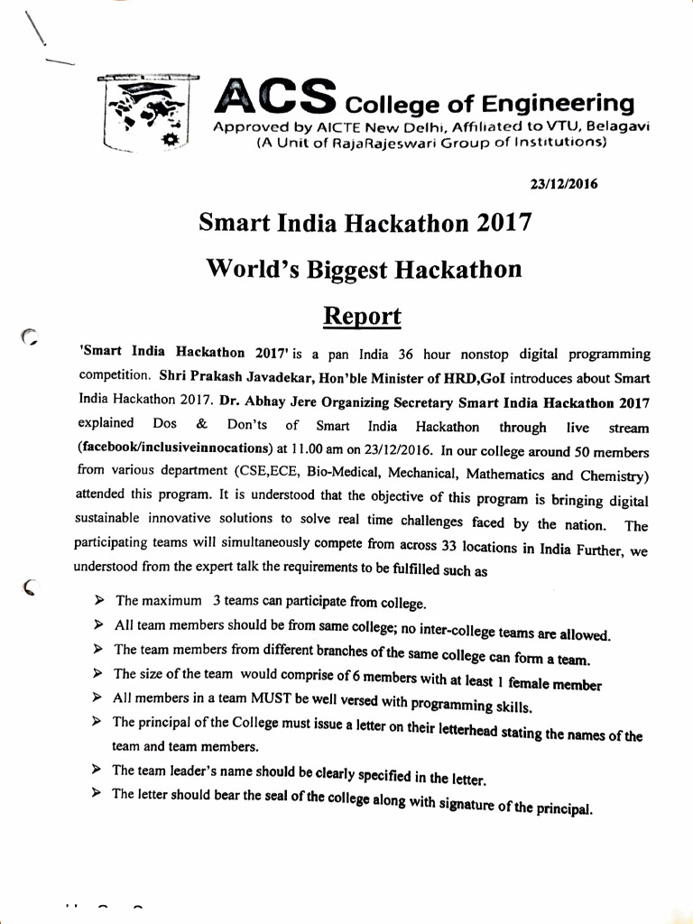 Smart India Hackathon Pdf Government Of India Public Administration