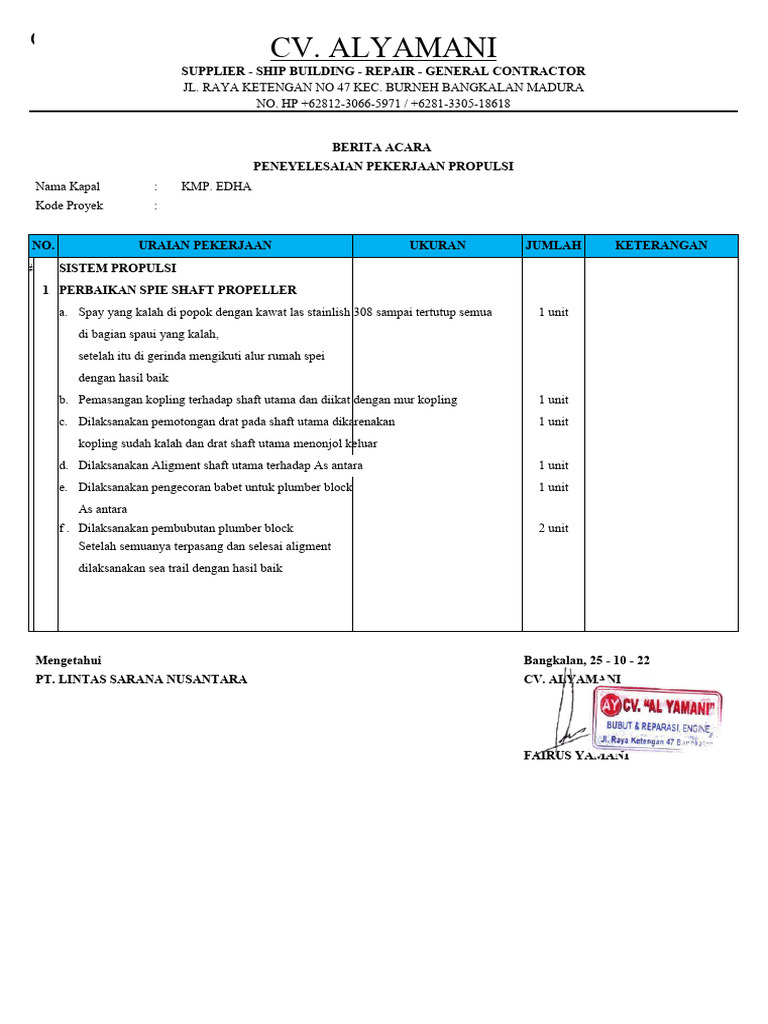 Berita Acara 25 Okotober 2022 | PDF | Griya & Taman