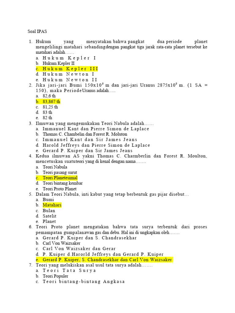 Soal IPAS | PDF