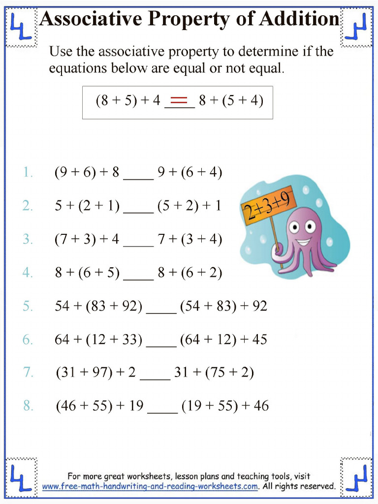 Associative Property of Addition | PDF