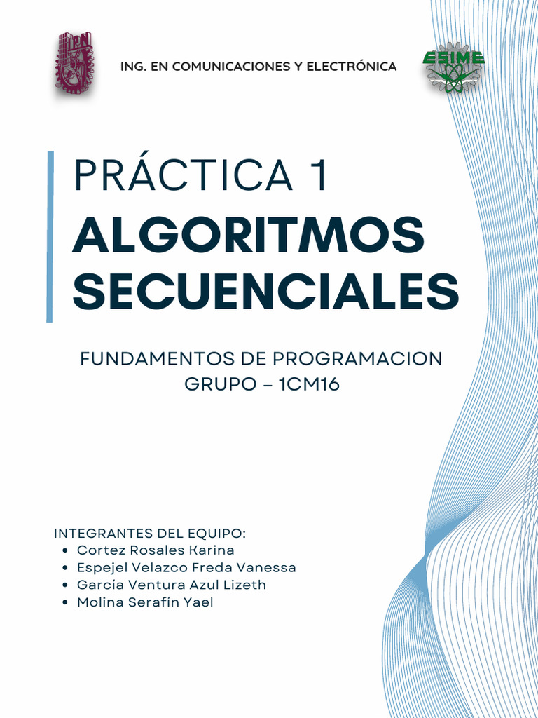 Practica 1. Algoritmo Secuenciales | PDF | Algoritmos | Lenguaje de programación