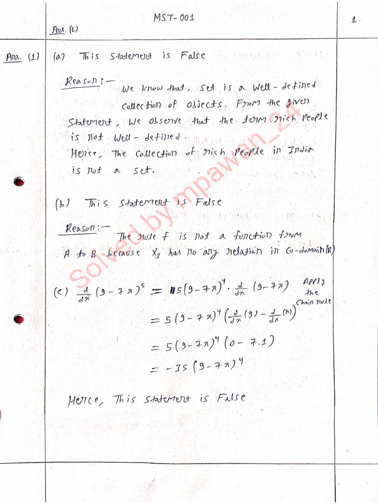 MST-001 PGDAST Solution | PDF