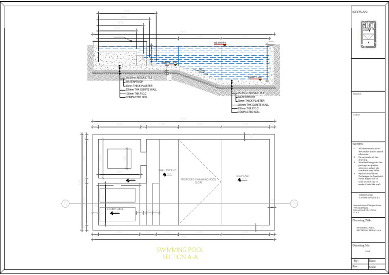 LS-04 Swimming Pool Sectiona A-A | PDF | Structural Engineering | Building
