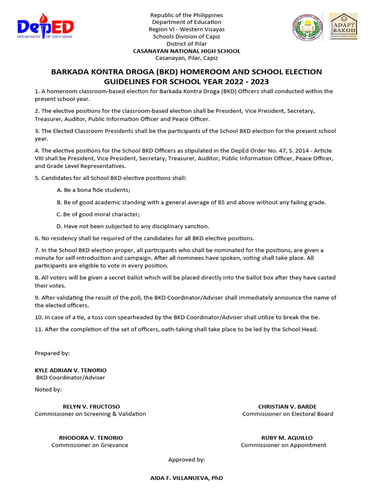 Election Guidelines | PDF | Elections | Voting