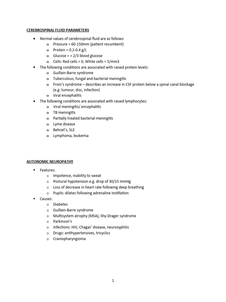 (Printing) Pass Medicine Notes - Neurology | PDF | Stroke | Traumatic ...