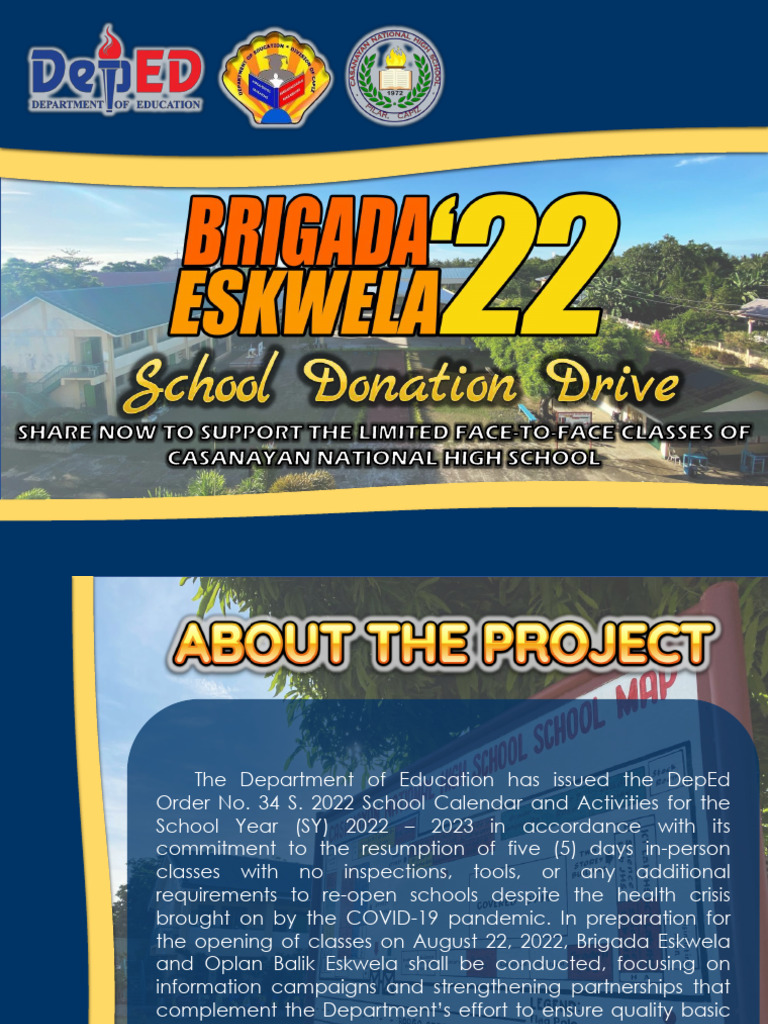 Brigada Eskwela Sample Infographics | PDF | Hygiene | Public Health