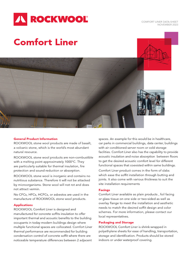 Comfort Liner Datasheet | PDF | Water | Thermal Insulation