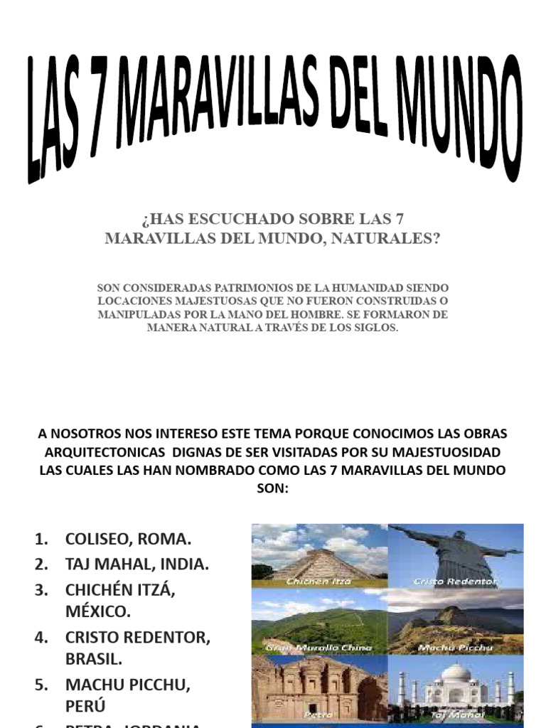 Las 7 Maravillas Del Mundo | PDF