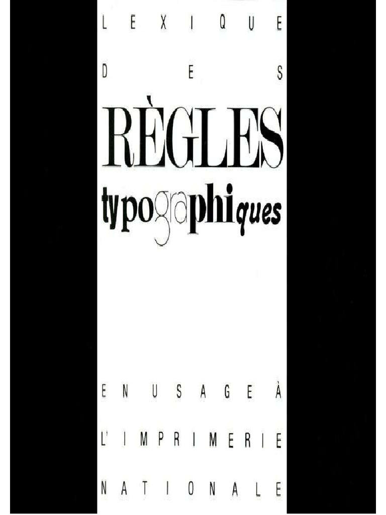 Lexique Des Règles Typographiques en Usage À L'imprimerie Nationale2 | PDF