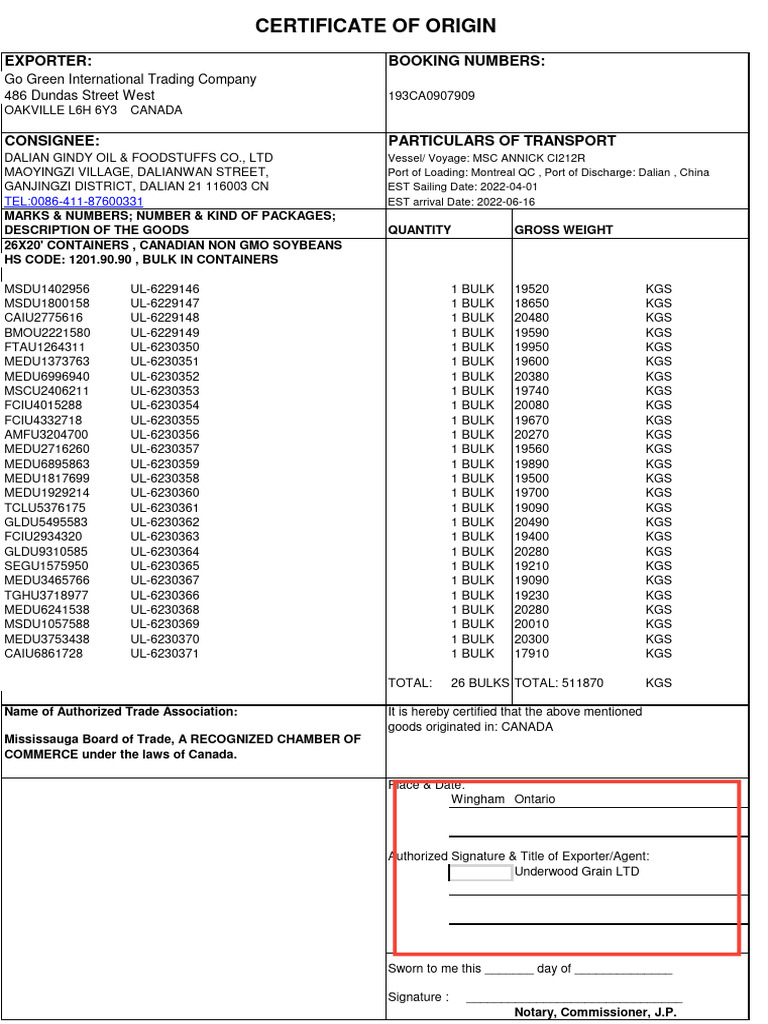 Certificate of Origin | PDF | Shipping | Ships