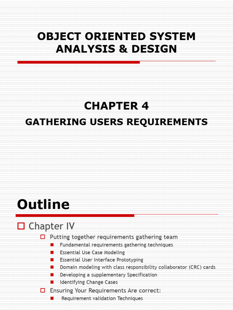 Chapter 4 - Gathering User Requirements | PDF | Software Prototyping | Use Case